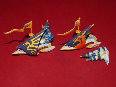 Man o'War: High Elves: painted High Elf Eagle Ships x2 a | eBay