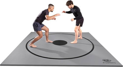 10' x 10' Wrestling & MMA Mat, Jiu Jitsu Mats, 1.25 in High-Density XPE ...