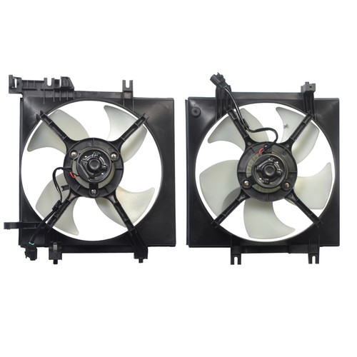 2PCS Radiator Condenser Cooling Fan Assembly For 2005-2014 Subaru ...