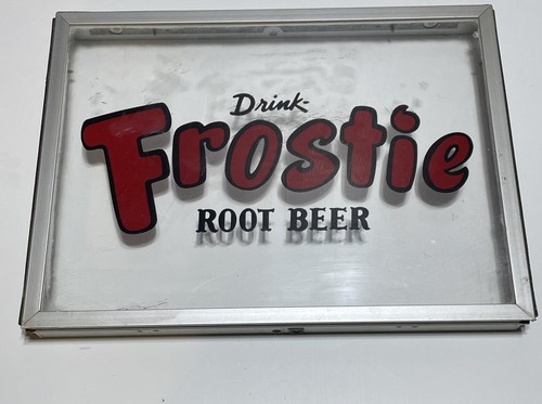Vintage Drink Frostie Root Beer Window/Cooler Sign Insert Advertising ...