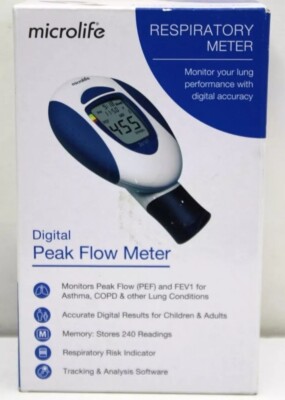 Microlife Respiratory Meter PF101 Digital Peak Flow Meter Asthma COPD ...