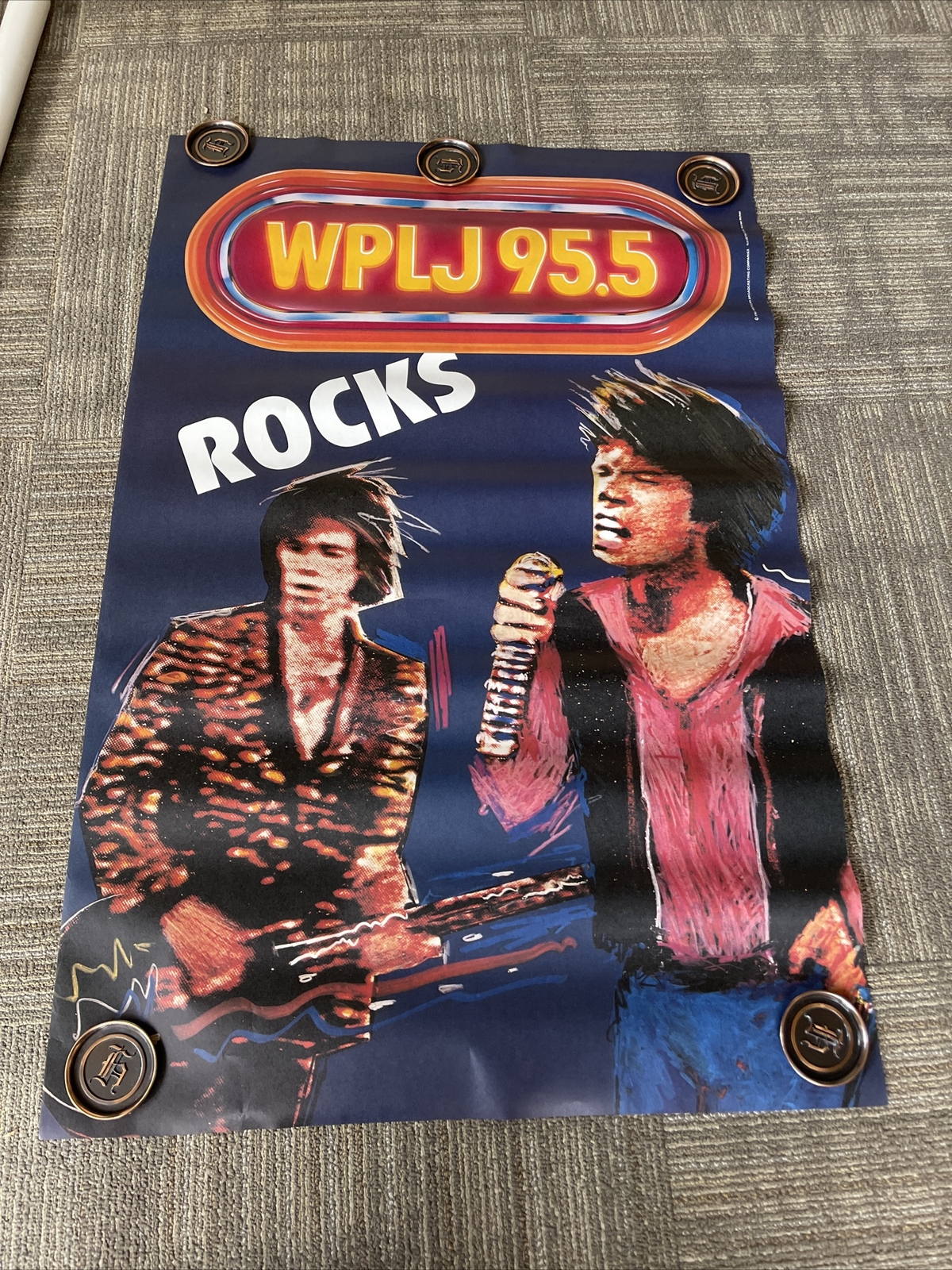 #138 1981 Rolling Stones WPLJ 95.5 Radio Station Promo Poster 29.5 X 40 ...