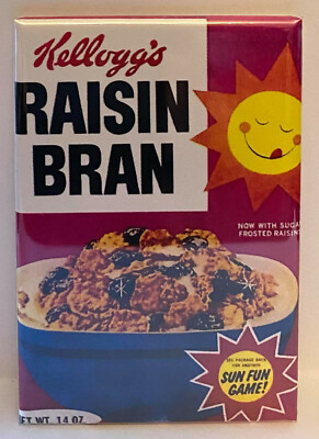 Raisin Bran MAGNET 2"x3" Fridge Locker Cereal Vintage Cereal Box Vers 2 ...