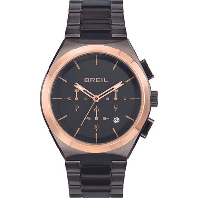 Mens Wristwatch BREIL HIGHWAY TW1907 Chrono Stainless Steel Black Gold ...