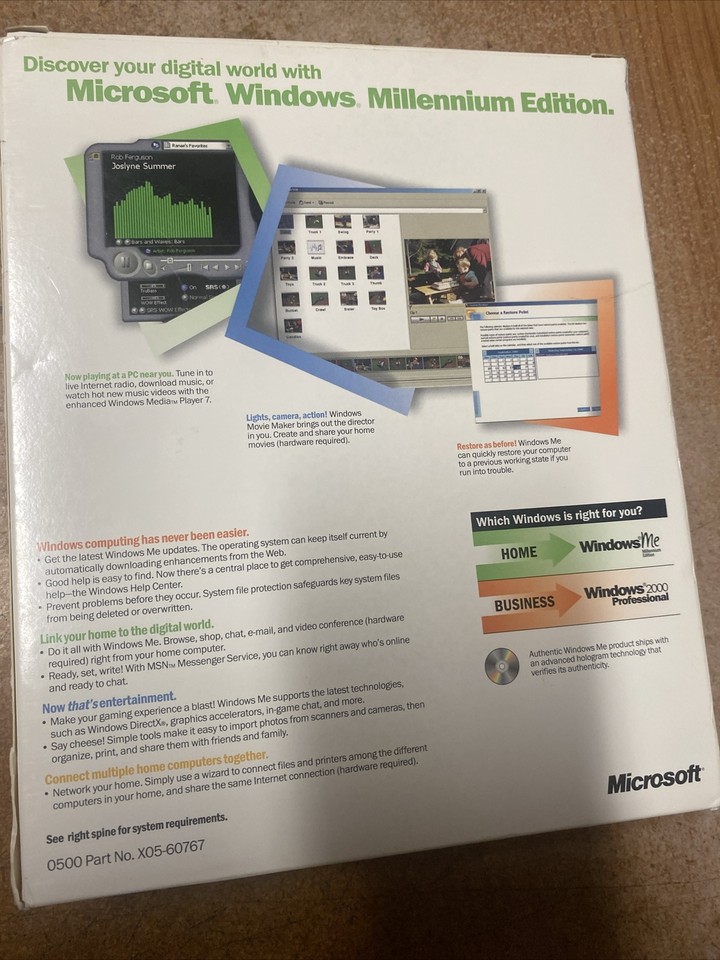 Microsoft Windows ME Millennium Edition Full Retail Complete | eBay