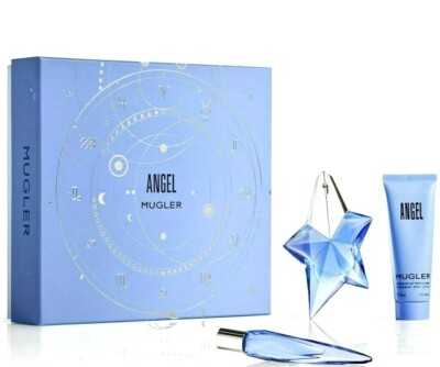 ANGEL 3PC SET Women EDP Parfum 1.7 oz 50 ML + Purse Spray 10 ml +B ...