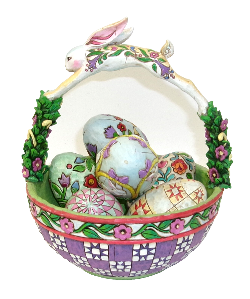 Jim Shore Springtime Surprises Easter Baskets with 6 Eggs | eBay