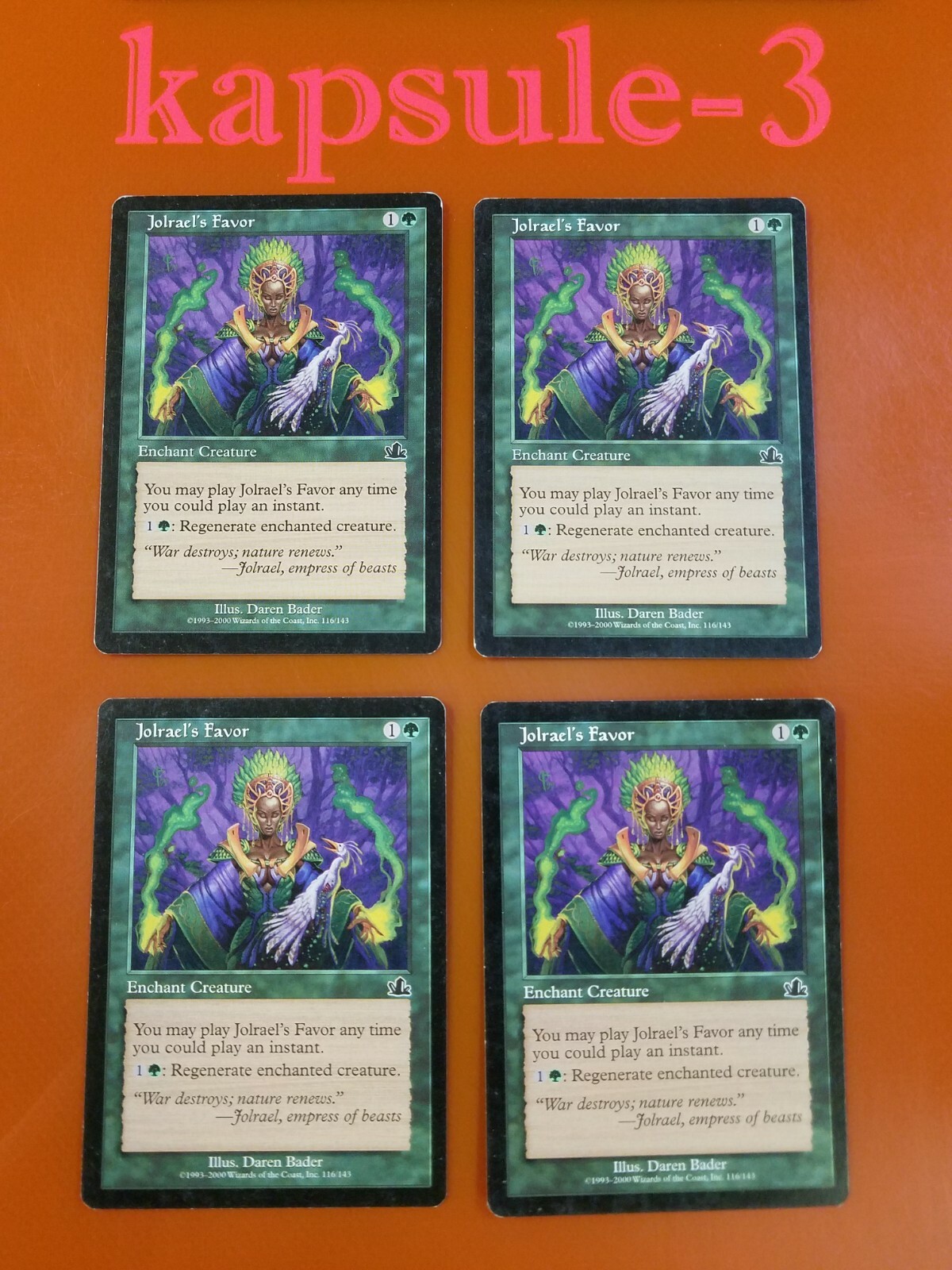 4x Jolrael's Favor | Prophecy | MTG Magic Cards | eBay