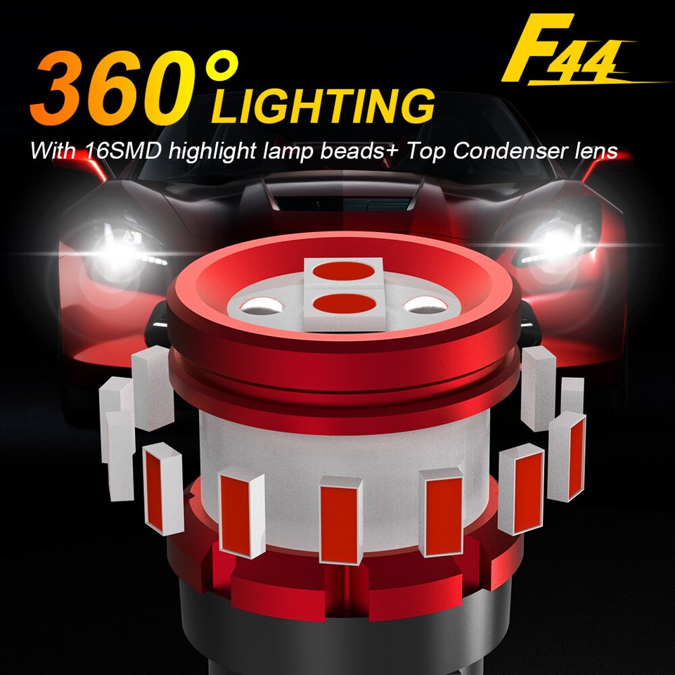 2825 168 192 194 175 2821 T10 Pure Red LED Inner Tail Light Bulbs Super ...