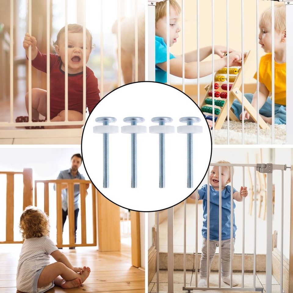4 Pcs Stair Gate Parts Pressure Fit Safety Child Playpen Screws | eBay ...