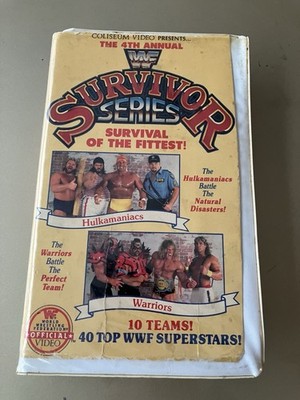 VTG WWF 4th Annual Survivor Series Wrestling VHS Tape Hulk Warrior 1990 ...