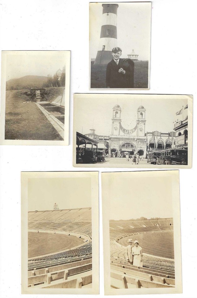 10 Vintage Photos, Indoor Ski Jump, Go-Cart Race, Tram, Luna Park ...