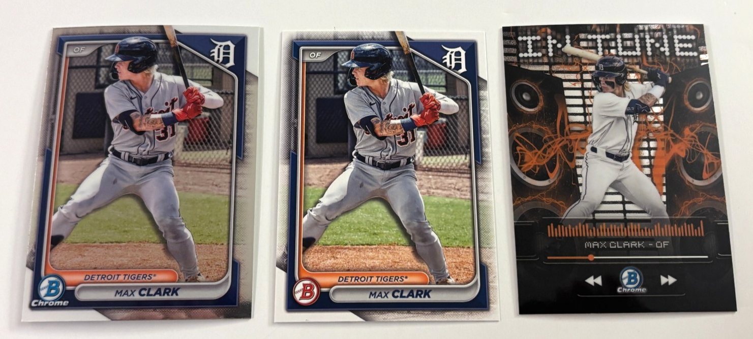 Max Clark 2024 Bowman Chrome , Paper & In Tune RC (3) Card Lot | eBay
