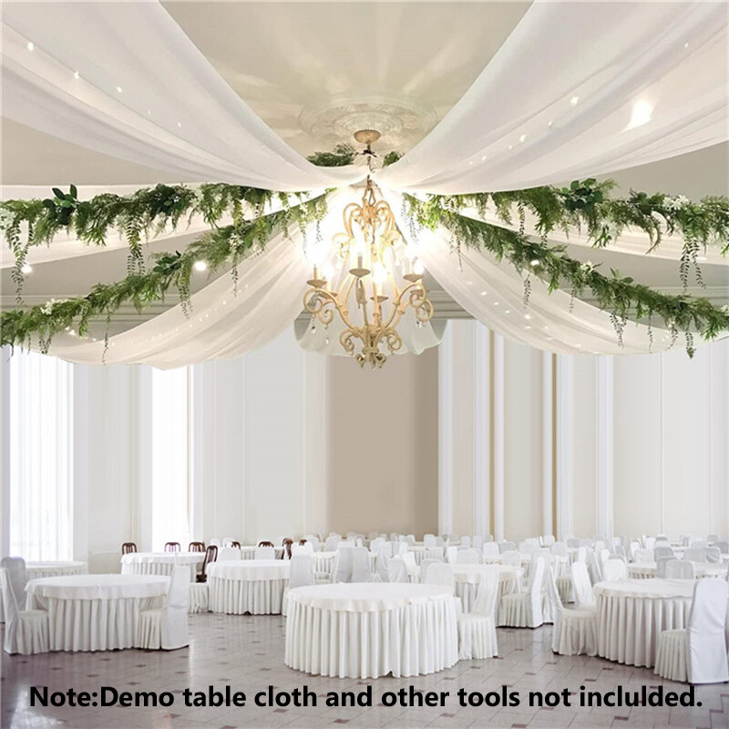 10 Pack Chiffon Centre 0.73*10M Ring Venue Decor Ceiling Draping ...