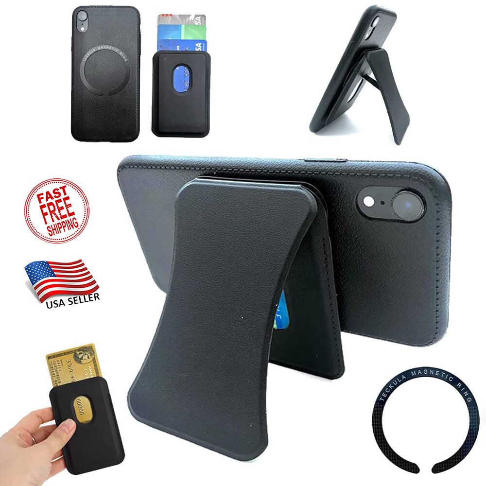 TECKULA Magnetic Cell Phone Wallet, Card Holder & Stand for Android and ...