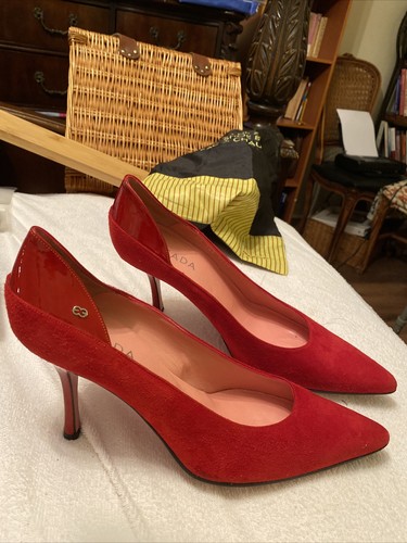 Escada Red Velvet Size 40 Shoes | eBay