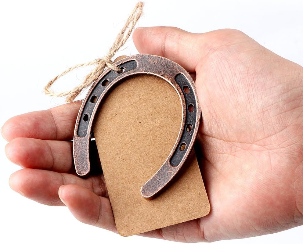 10 Pcs Good Luck Horseshoe Wedding Favors with Kraft Tags for Rustic ...