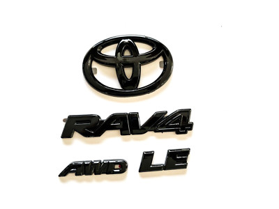 OVERLAY !! 2019 - 2024 TOYOTA RAV4 LE AWD GLOSS BLACK EMBLEM KIT PT948 ...