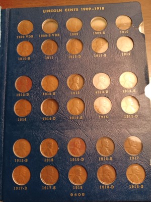 Near Complete Lincoln Cent Collection 1909-74 - 136 Wheat+40 Memorials ...