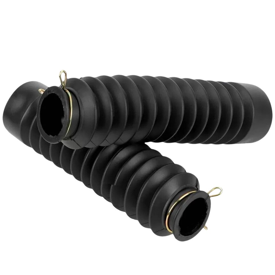 2X Motorcycle Rubber Front Fork Gaiters Dust Cover Gator Boot For ...