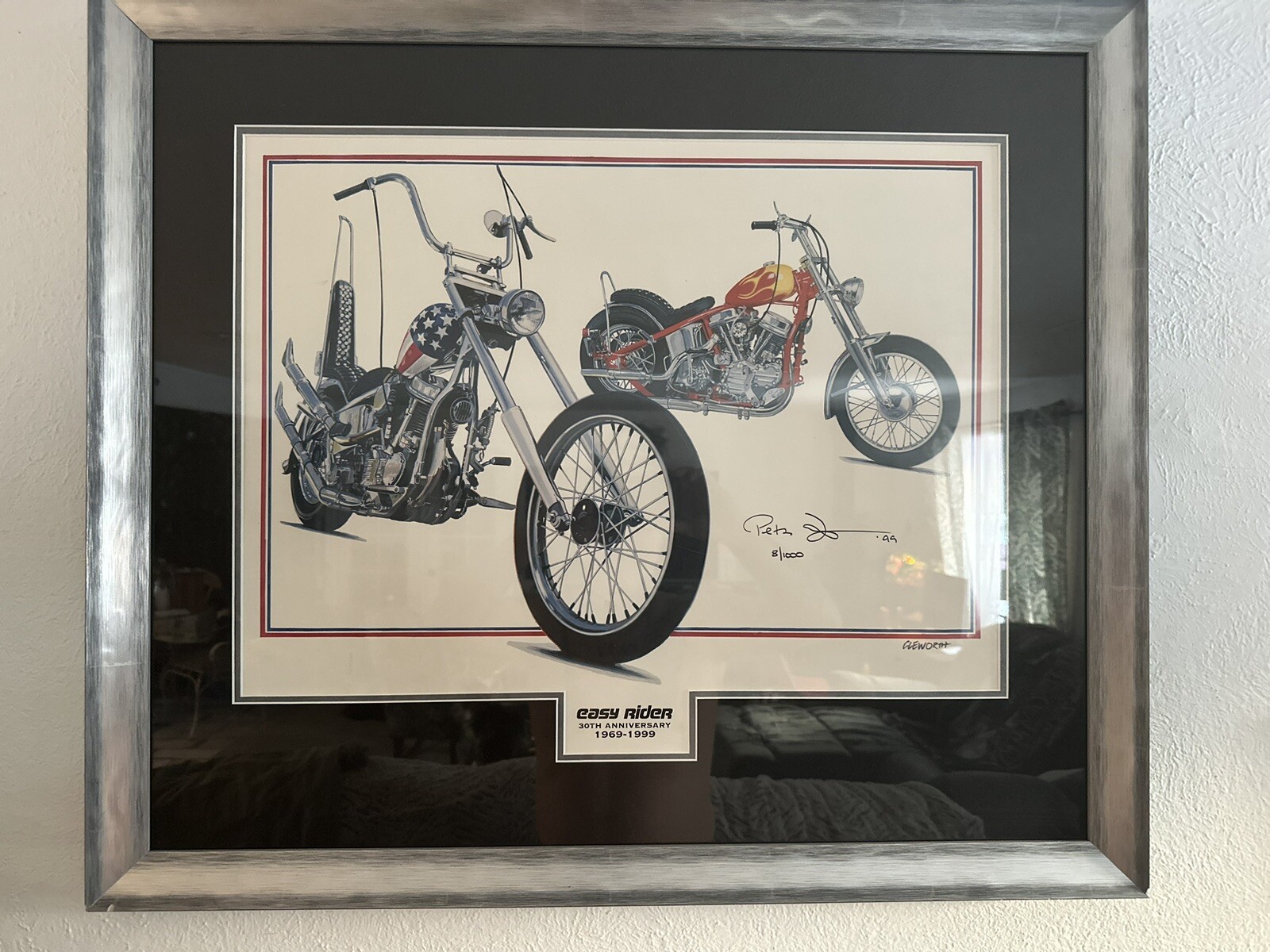 Easyrider Captain America Billy Bike Peter Fonda autographed lithograph ...