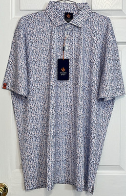 Donald Ross Men's "Sport" Golf Polo, XL, White/Multi, "Fergus”, NWT | eBay