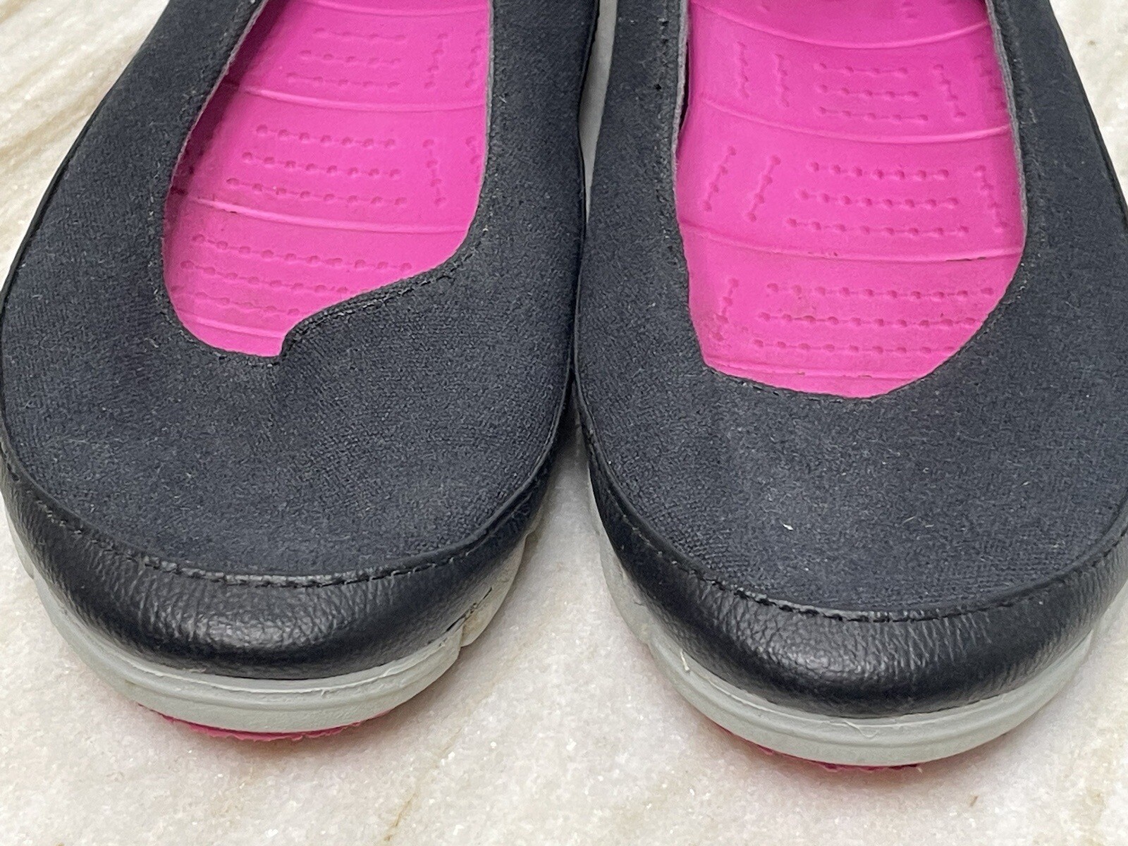 Crocs Stretch Sole Skimmer Slip On Loafer Sz 9 Black … - Gem