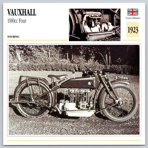 Vauxhall 1000cc Four 1923 G Britain Edito Service Atlas Motorcycle Card ...