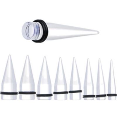PAIR-Tapers Clear Acrylic 19mm/3/4" Gauge Body Jewelry | eBay