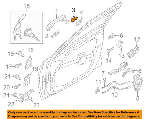 KIA OEM 16-20 Optima Front Door Lock Hardware-Cap 82652D4020 | eBay