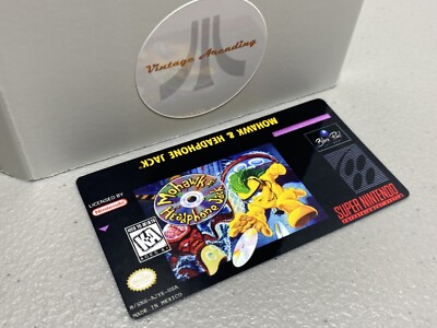 Mohawk & Headphone Jack (SNES) Super Nintendo Replacement Game Label | eBay