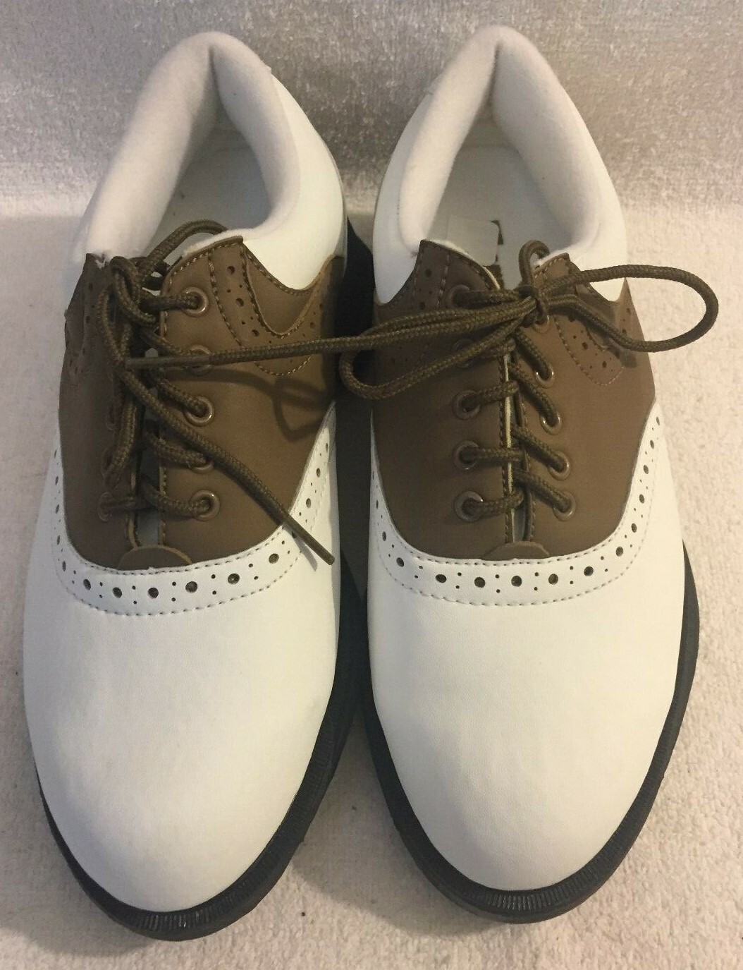 Turntec Women's Casual Masters Golf Shoes White Tan SZ US 6 UK 5 EUR 38 ...