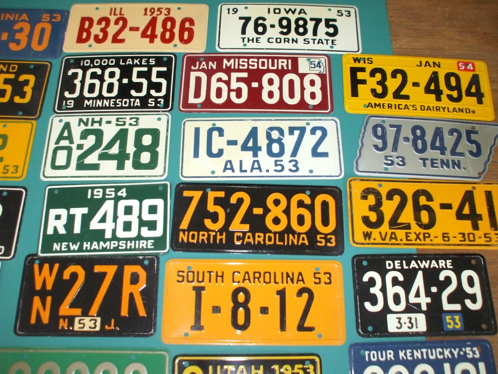 1953 / 1954 Miniature Bike State Metal License Plate Vintage From ...