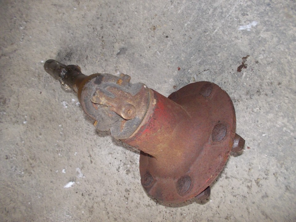 Ford 8N tractor ORIGINAL front left wheel spindle w/ hub cap + studs ...