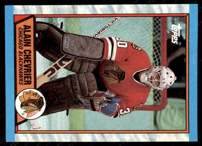 1989-90 TOPPS ALAIN CHEVRIER CHICAGO BLACKHAWKS #132 | eBay