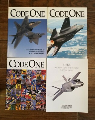 Lockheed Martin CODE ONE Magazines Lot of 3 Plus F35 Paper Airplane ...
