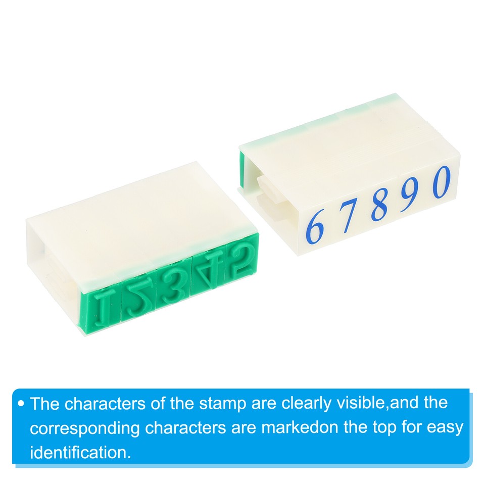 Abnehmbar Nummer Stempeln 2 Set Ziffern 0-9 Nummer Stempel Schriftgröße ...