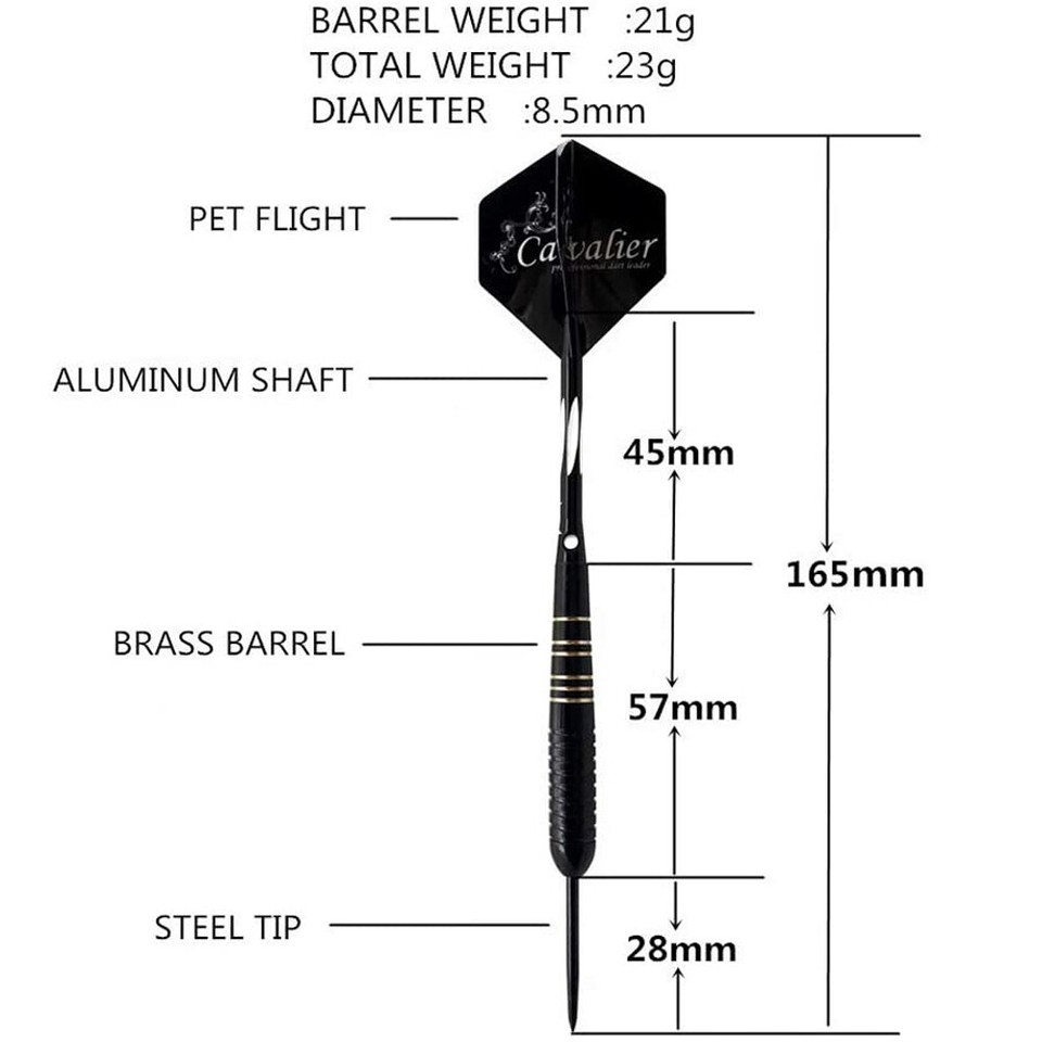 3PCS Professional Competition 23g Tungsten Steel Needle Tip Darts Set ...