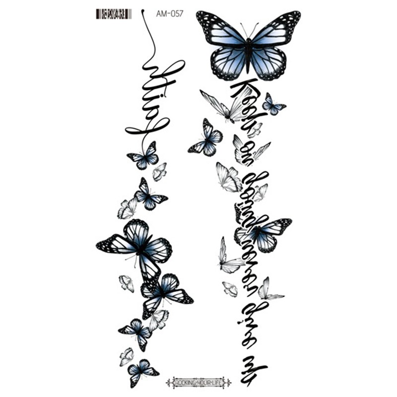 1x Back Tattoo Stickers Body Art Body Decoration Colored Tattoo ...