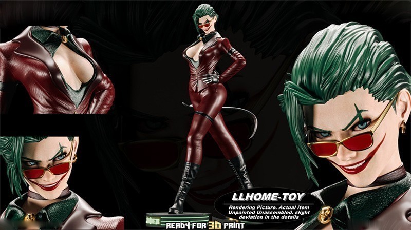 1/6 Joker girl NSFW 3D Print Model Kit Unpainted Unassembled GK statue ...