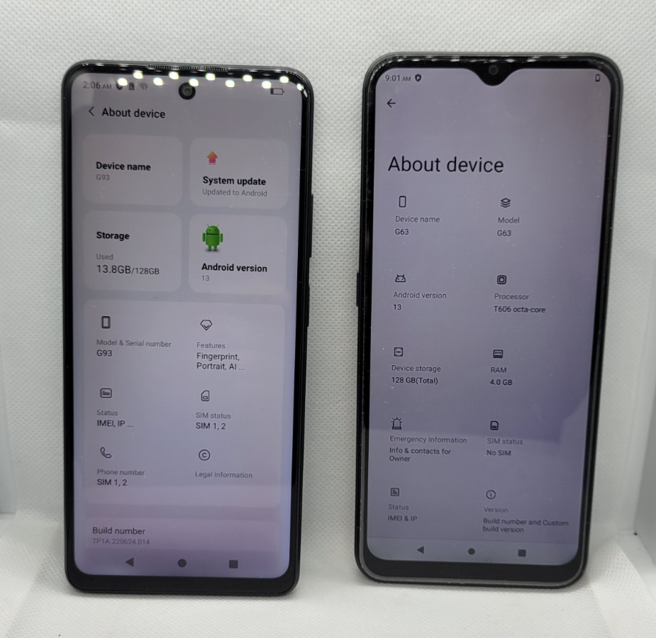 BLU G63 128GB & BLU G93 128GB Phone Lot (DEMO UNITS) | eBay