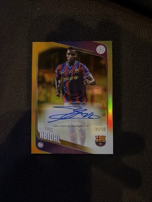 2025-26 topps uefa club competition Eric Abidal Barcelona Auto Gold /50 ...