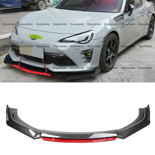 For Toyota GR86 UNIVERSAL Front Bumper Lip Spoiler Splitter Carbon ...