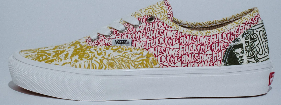FA Collage Vans Skate Authentics Shoes F******g Awesome Collab | eBay