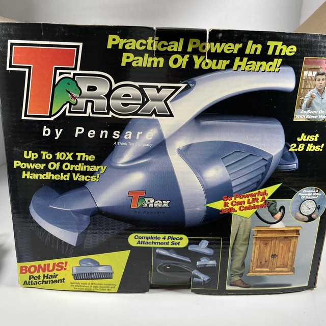 VINTAGE T-Rex Hand-Held Power Vacuum w/Attachments by Pensare As Seen ...