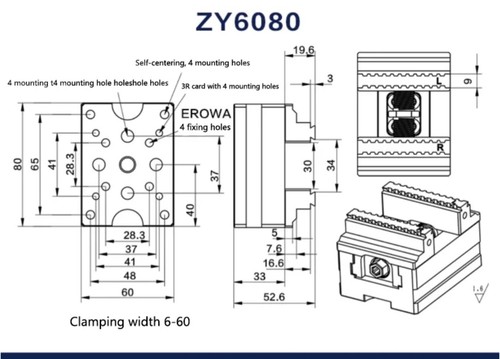 60-80 Precision Four-axis Five-axis Turntable Fixture Self-centering ...