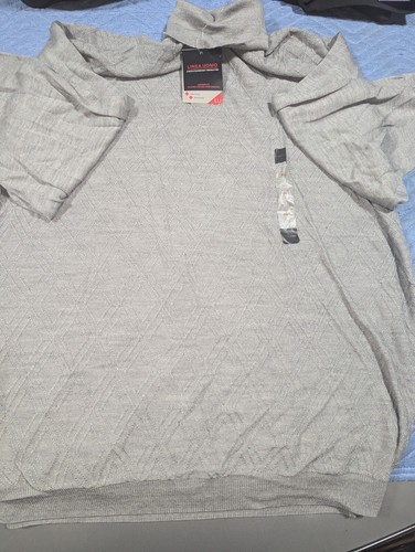 Linea Uomo Sweater Mens 4XLT Gray Wool Blend Pullover Jumper Mock Neck ...