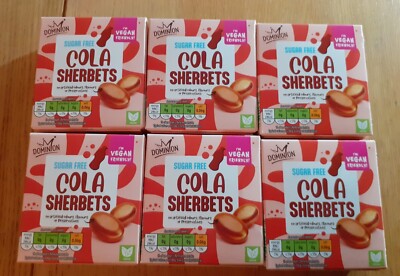 Dominion Sugar Free Sweets. Cola Sherbets, 70g each box. X6 sealed ...
