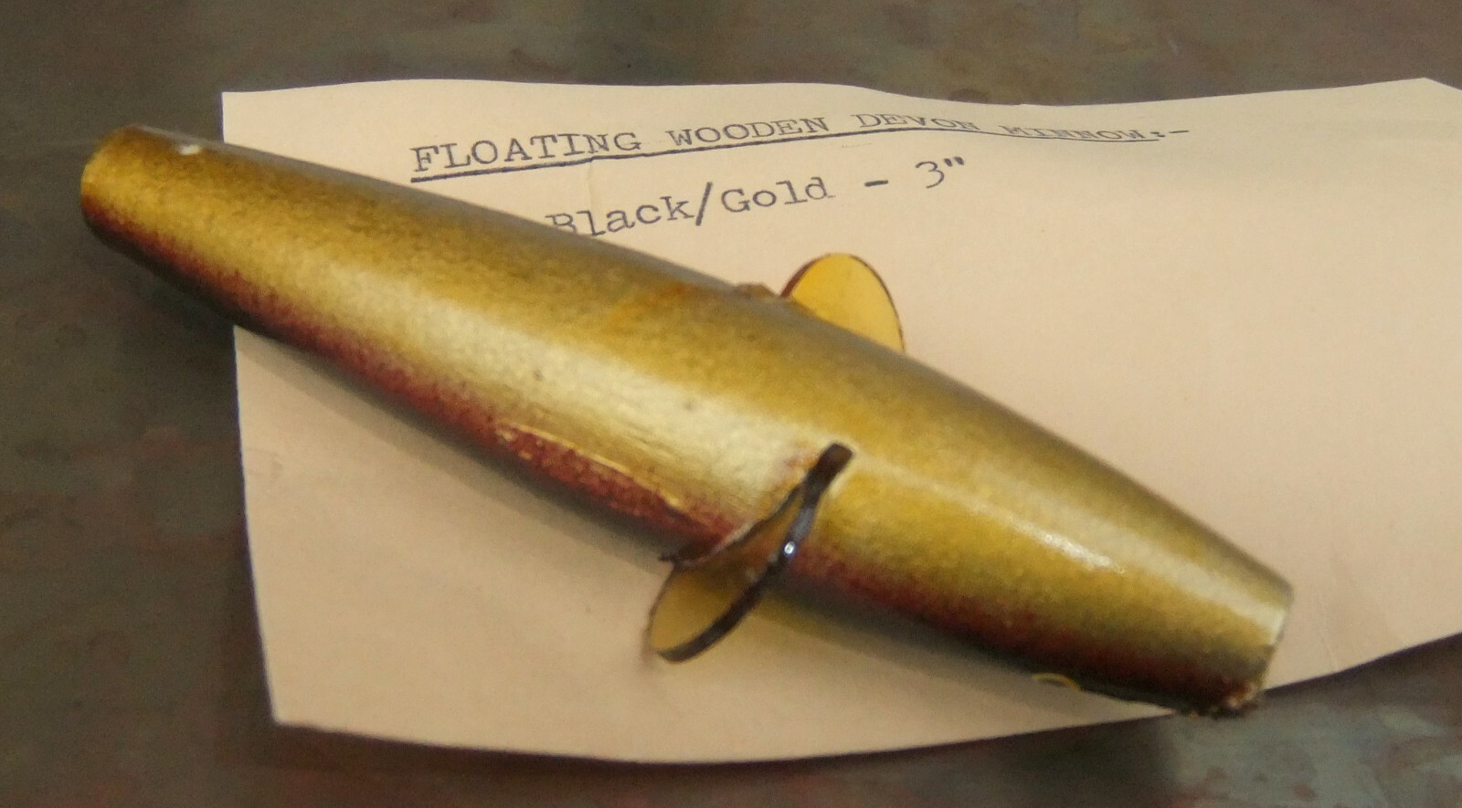 Vntg Floating Wooden Devon Minnow Unrigged Possibly a Worden Lures ...