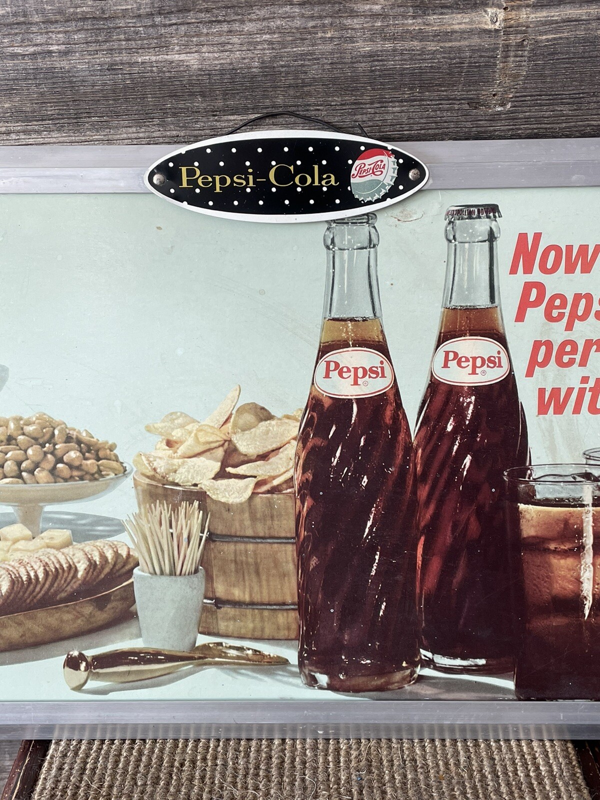 Vintage Pepsi Sign Pepsi Cola Original Advertising Sign | eBay